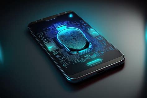 Premium Ai Image Smartphone Fingerprint Scanner And Online Security