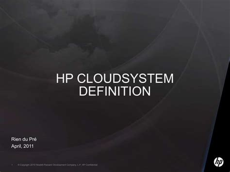Hp Cloud System Definition Ppt