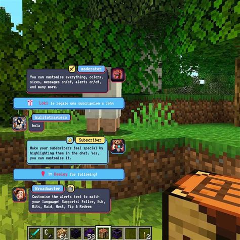 Twitch Pixel Chat AVATARS Event List Animated Badges Emotes