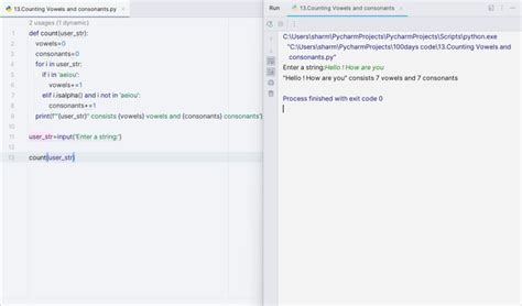 𝐒𝐡𝐚𝐫𝐦𝐚 𝐆 On Linkedin Python Stringmanipulation Vowels Consonants