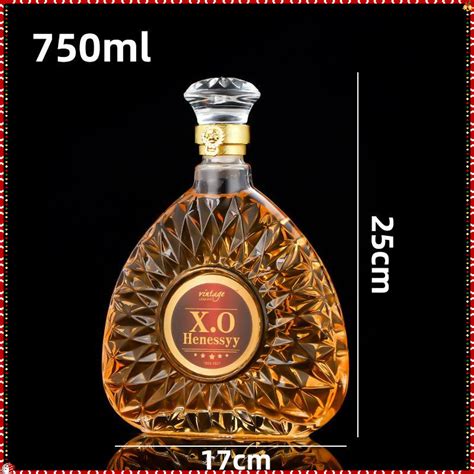 เอ็กซ์โอ ขวดไวน์เปล่าขวดองุ่นไวน์แดงวอดก้าขวดไวน์เกรดสูงขวดเหล้าบ้านชงขวดแก้วบรรจุย่อยที่เรียบ