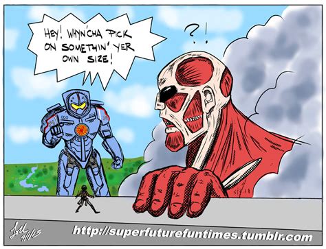 Colossal Titan Gipsy Danger Jaeger Pacific Rim Titan Shingeki No