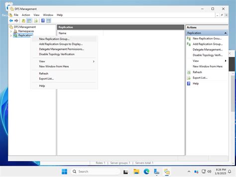 Windows Server 2025 File Server Configure Dfs Replication Server World