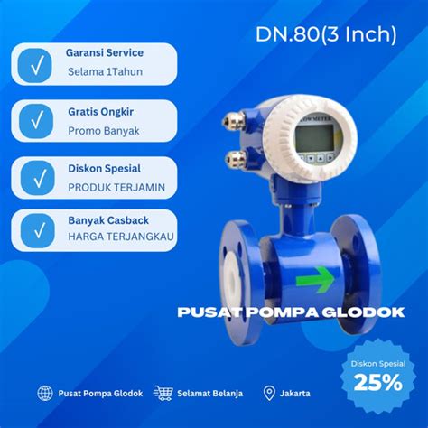 Jual Flow Meter Electromagnetic Flowmeter 3 Inch Flow Meter