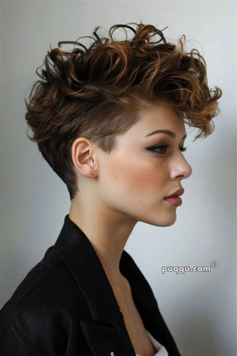 Pin By Doreen De La Vina On My Style Mohawk Haircut Short Curly