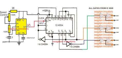 3 Phase Induction Motor Speed Controller Circuit Homemade Circuit Projects