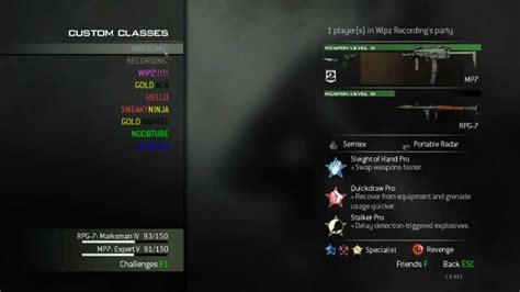 How To Get Coloured Classes MW PC Only YouTube
