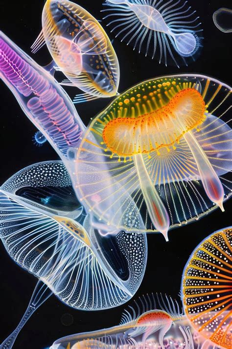 Bacteria Or Protozoa Seen Under A Microscope Microscopic Unicellular Organism Stock