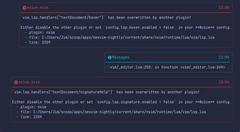 Bug Overwritten By Another Plugin Issue 355 Folke Noice Nvim GitHub