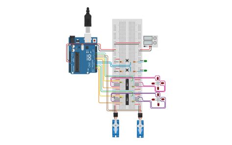 Circuit Design Robot Lineal Con Efector Tinkercad