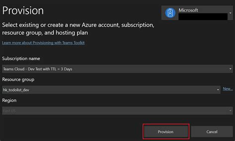 Use Teams Toolkit To Provision Cloud Resources Teams Microsoft Learn