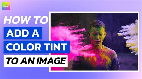 how to add a color tint to an image youtube