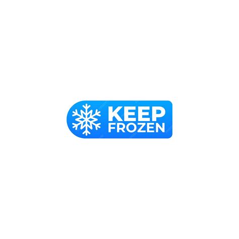 Premium Vector Keep Frozen Sticker Blue Label With White Snowflake Icon