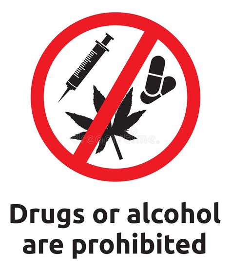 Drugs Prohibited Sign Stock Vector Illustration Of Injection 216930828
