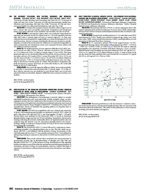 Pdf 292 First Trimester Placental Growth Factor Relationship With