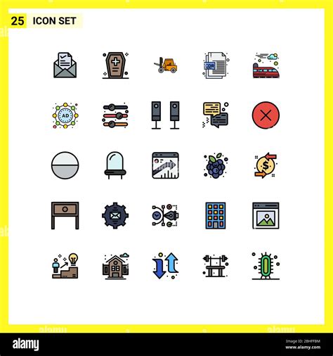 Set Of 25 Modern Ui Icons Symbols Signs For File Format Cdr Format Halloween Casket Cdr File
