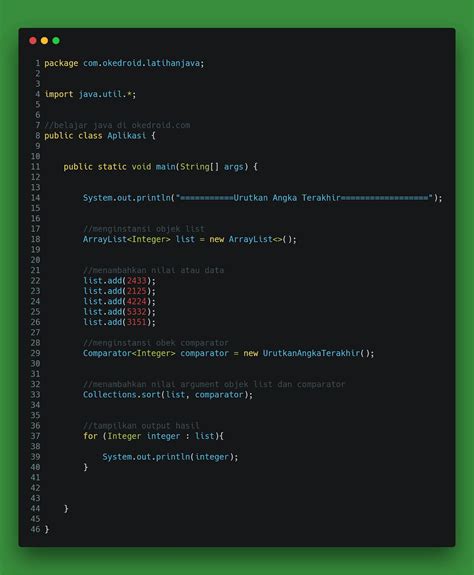 Cara Mengurutkan Sorting List Dengan Comparator Di Aktivitas Java