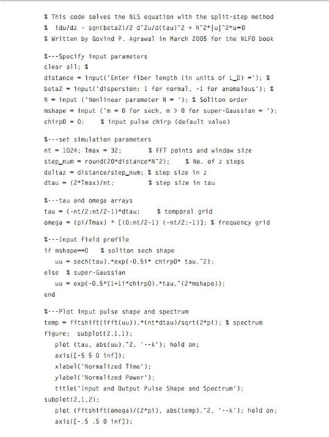 Implement The Split Step Fourier Method Of Section