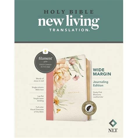 Tyndale House Publishers 292536 Enabled Edition Nlt Wide Margin Bible Filament Dusty Pink