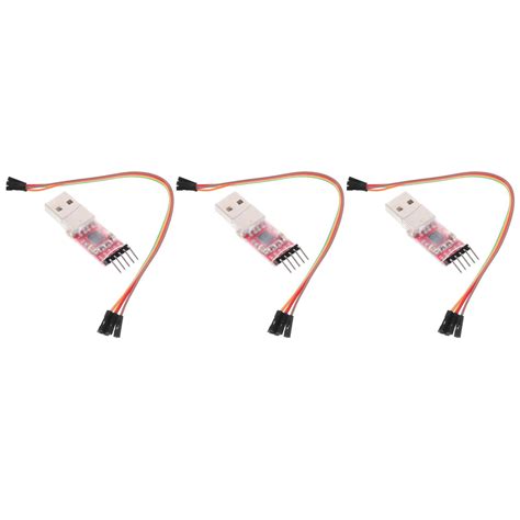Hemoton 3pcs Usb 2 0 To Uart Ttl 6 Pin Connector Module Serial Converter Random Color