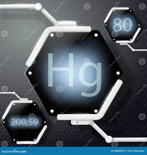 Chemical Element Mercury Stock Vector Illustration Of Science 50848293