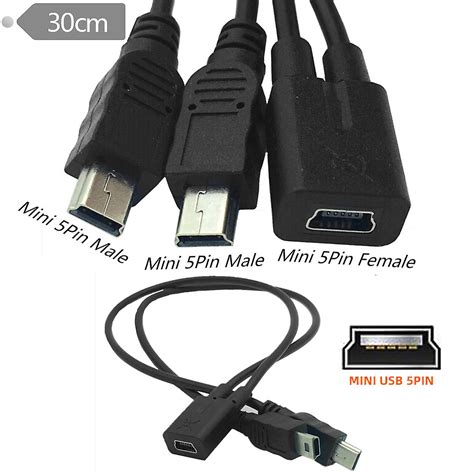 U2 069 Tc004 Mini Usb 20 Female Dc 5v To Dual Mini Usb 5pin Male