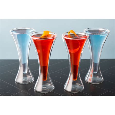 Lemonsoda Double Walled Cocktail Martini Glasses 210 Ml 7 Fl Oz