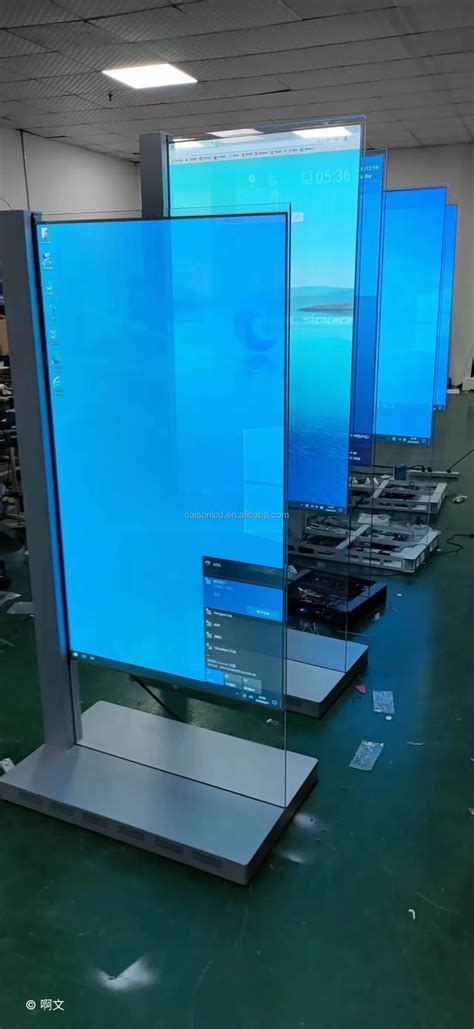 55 Inch Transparent OLED Wish Smart Robot 1920 1080 Transparent OLED Display Digital Signage