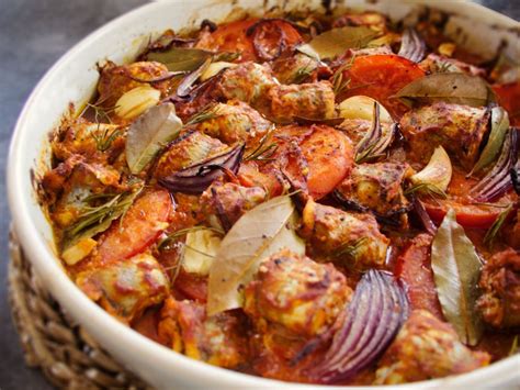 Oven Baked Fish Casserole In Romesco Sauce And Garlic