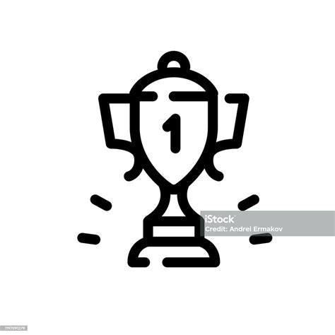 상금 골드 컵 스포츠와 비즈니스에서 우승 1위 흰색 배경에서 격리된 벡터 아이콘입니다 유행 선형 아이콘입니다 웹 사이트 및 인쇄아이콘입니다 로고 엠블럼 기호 경쟁에 대한