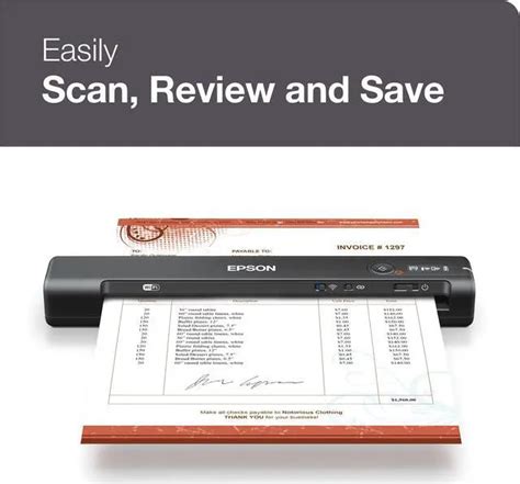 Epson Workforce Es 60w Wireless Portable Document Scanner