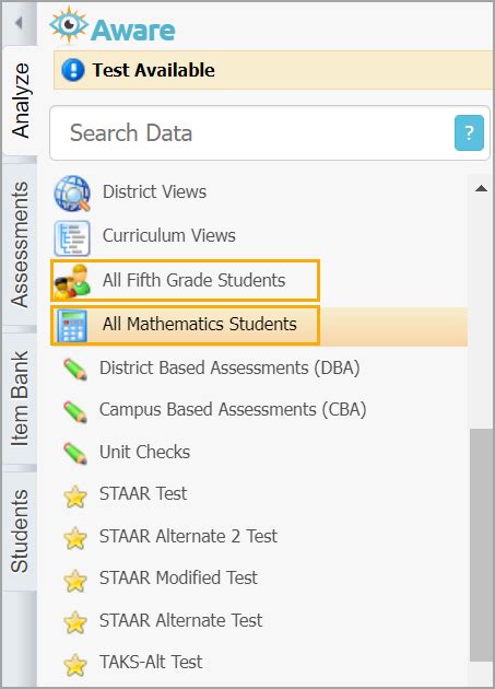 navigating to data views bank eduphoria