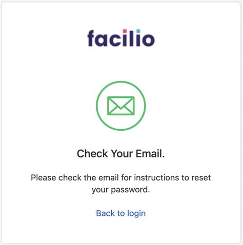 Resetting Password Facilio Documentation