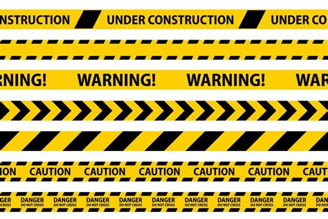 Danger Caution And Warning Seamless Tapes 12718063 Vector Art At Vecteezy