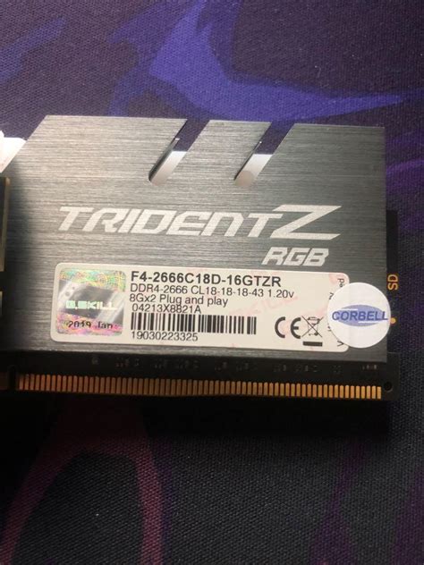 Gskill Trident Rgb Ram 2666mhz Computers And Tech Parts And Accessories