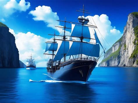 Premium Photo Sailing Ship Ai Generated