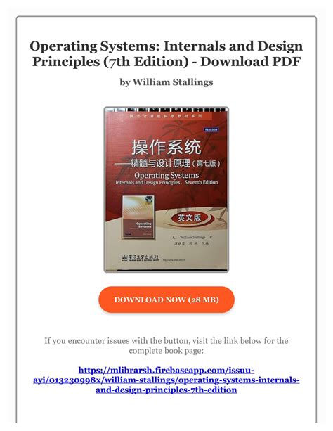 Pdf Operating Systems Internals And Design Principles 7th Edition By William Stallings By
