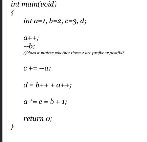 Solved Int Mainvoid ⎩⎨⎧ Int A1b2c3da−−b Does