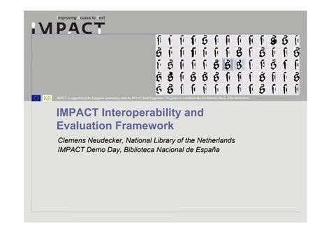 Impact Interoperability And Evaluation Framework Clemens Neudecker Pdf