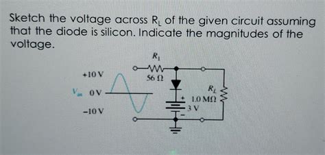 Solved Sketch The Voltage Across R Of The Given Circuit Chegg Com