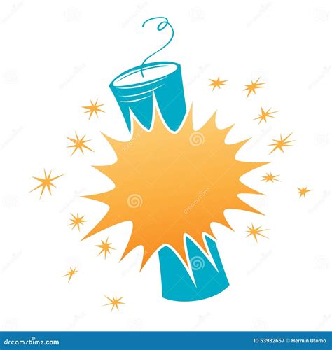 Exploding Firecracker Stock Vector Image 53982657