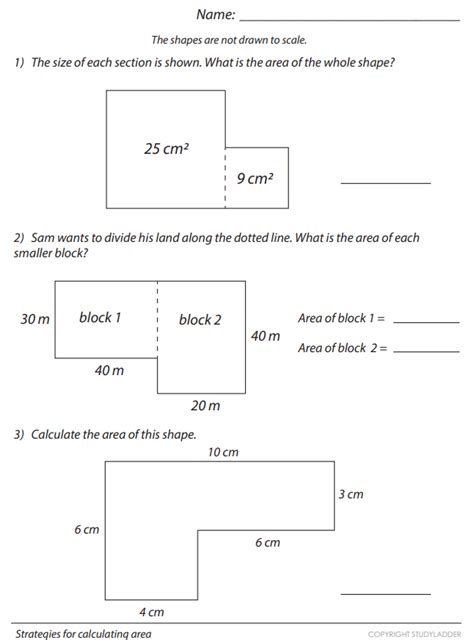 Strategies For Calculating Area Studyladder Interactive Learning Games