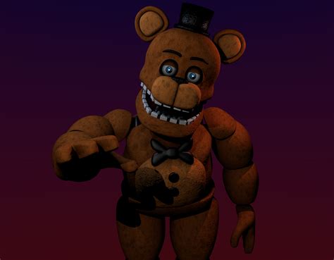 Unwithered Freddy Model V1 Texture Testing Blender Internal Render