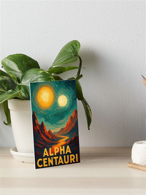 Alpha Centauri Twin Suns Over Martian Canyon Art Board Print For Sale By Placesonearth Redbubble