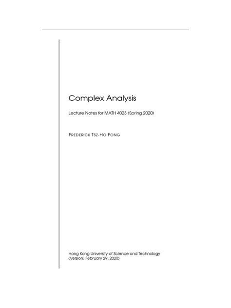 ca pdf complex analysis holomorphic function