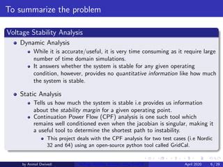 Voltage Stability Analysis Using Gridcal Ppt
