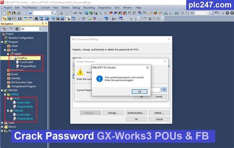 Unlock GX Works Function Block POU Program Password Plc Com