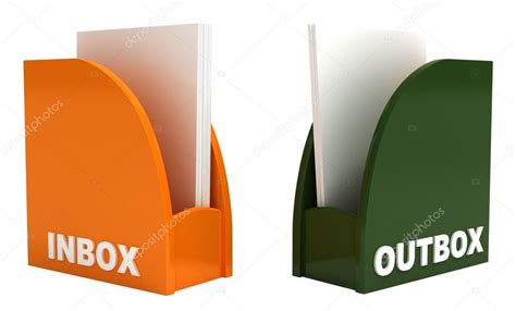 Inbox And Outbox Isolated On White Clipping Path Included ⬇ Stock