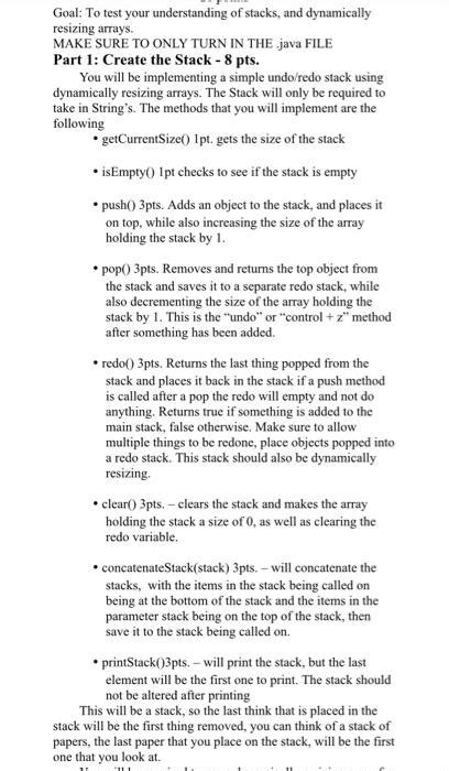 Solved To Test Your Understanding Of Stacks And Dynamically Chegg