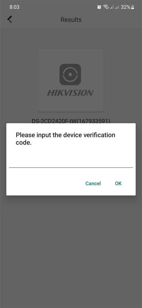 Scanned The Qr Code On A Hikvision Wireless Ip Camera App Requires Me A Verification Code